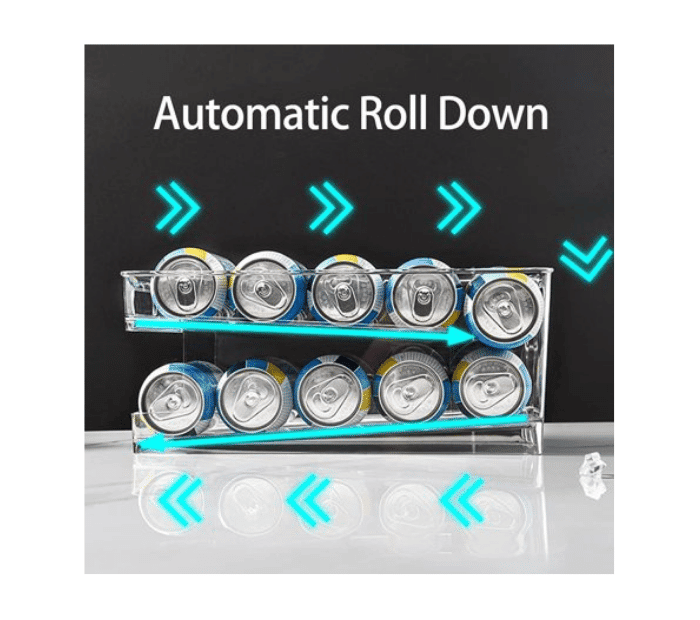 Two-tier rolling can organiser dispenser - Trendz of today