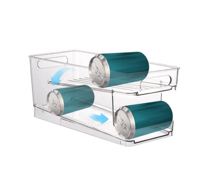 Two-tier rolling can organiser dispenser - Trendz of today