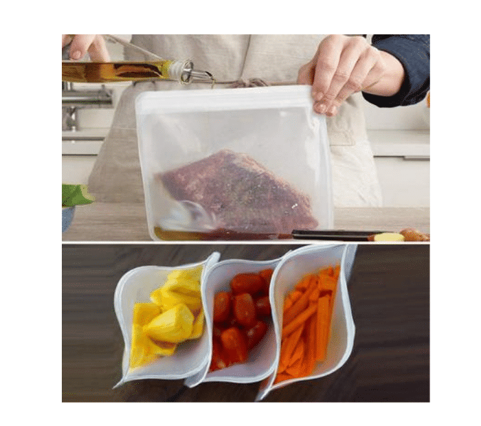 Pack of 8 Reusable Food Zip Lock Bags - Trendz of today
