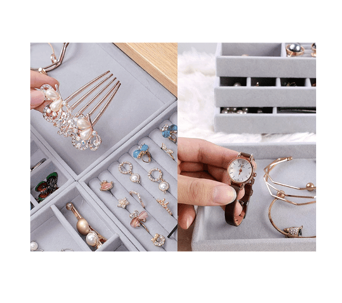 Grey Jewellery Drawer Organisers - Trendz of today