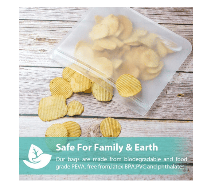 Pack of 8 Reusable Food Zip Lock Bags - Trendz of today