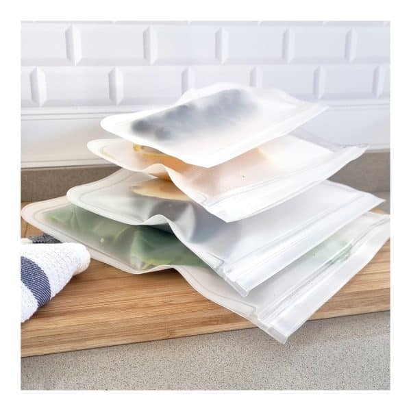 Pack of 8 Reusable Food Zip Lock Bags - Trendz of today
