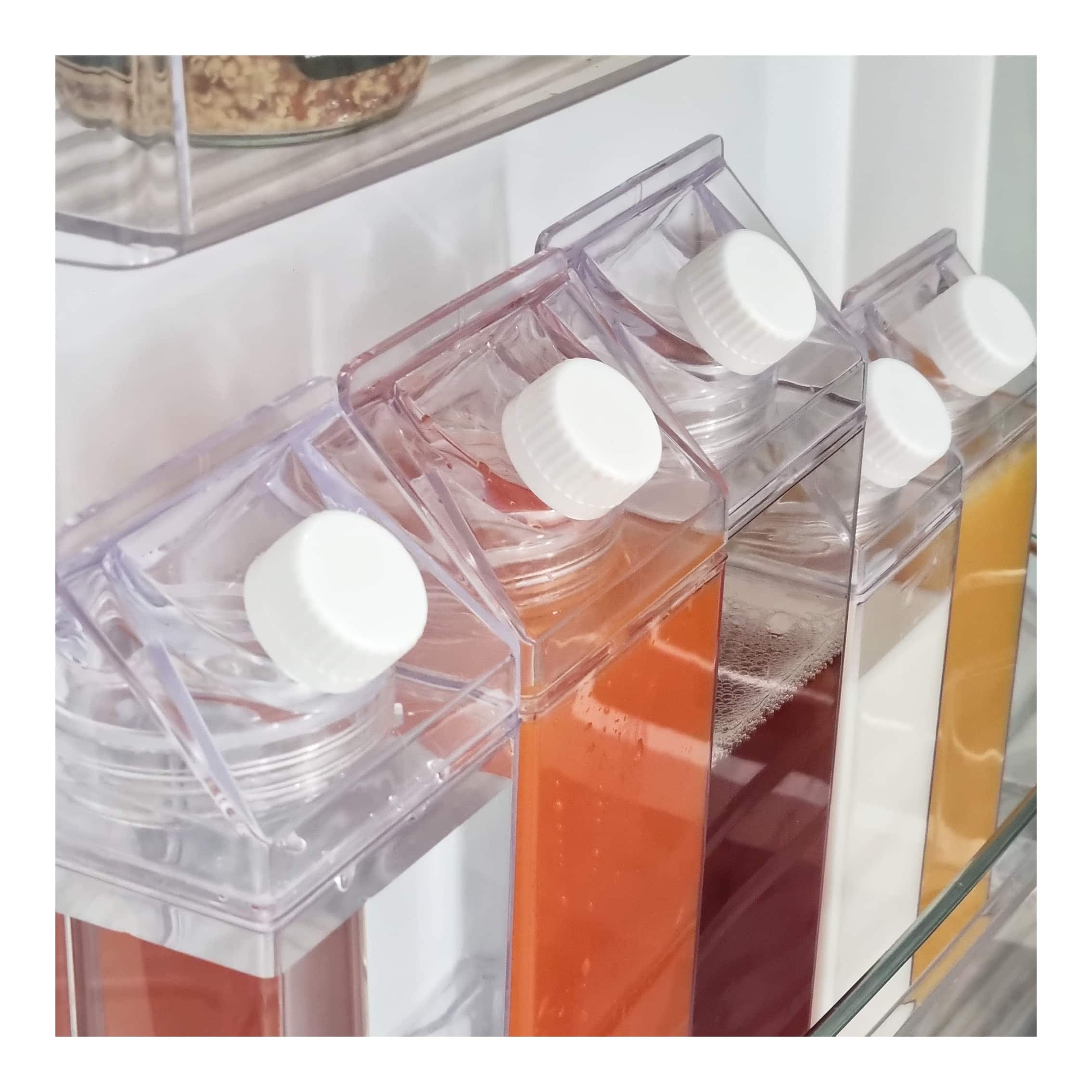 Square Clear Carton Bottles ( 500ml & 1L) - Trendz of today