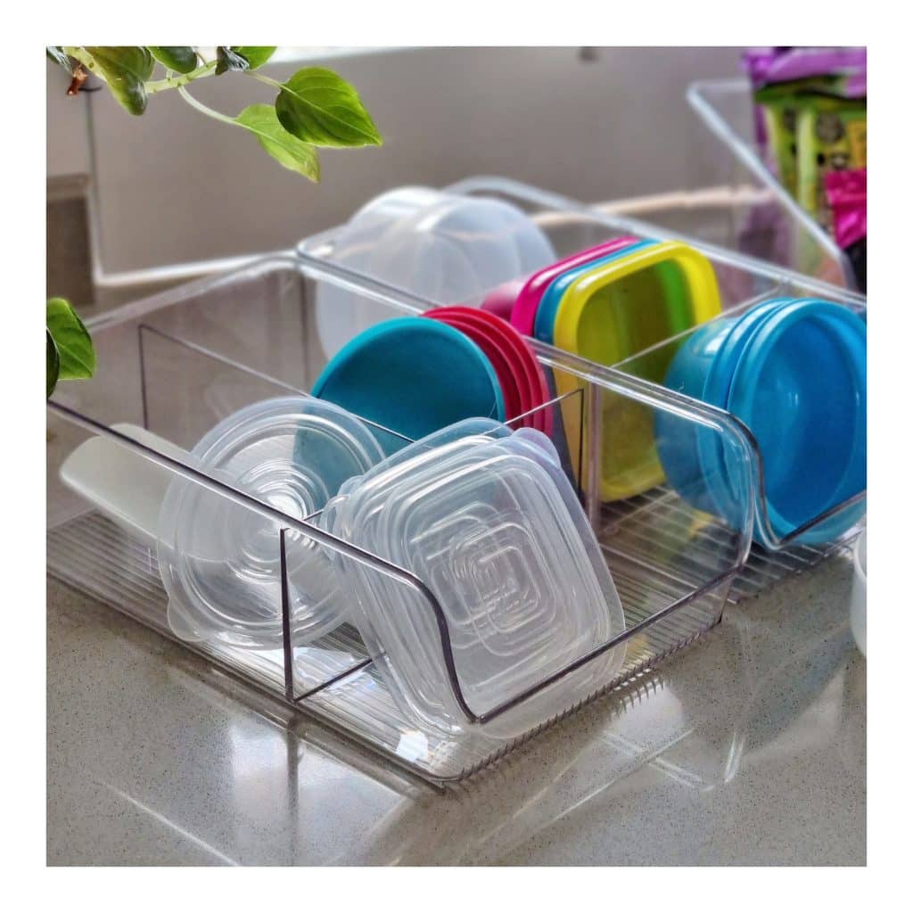 Open clear bins with dividers - Trendz of today