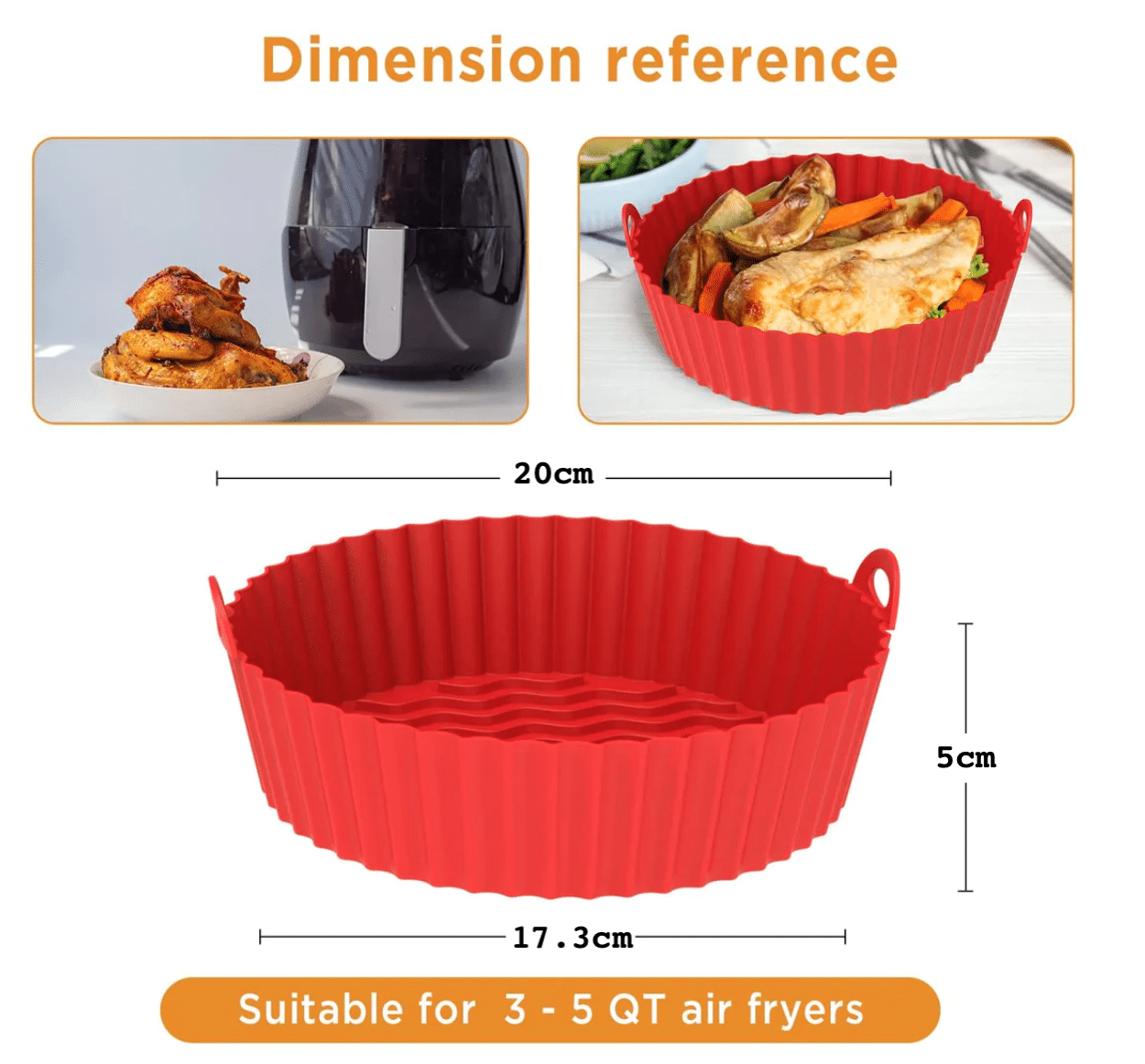 Silicone baskets for Air fryers - Trendz of today