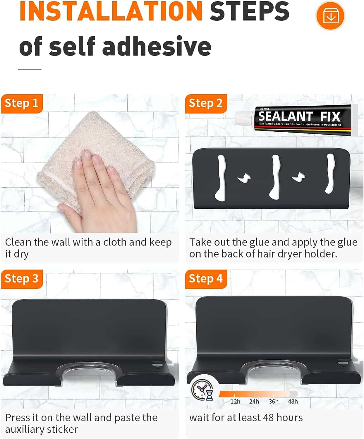 Self adhesive wall mount for Dyson Hairdryer - Trendz of today