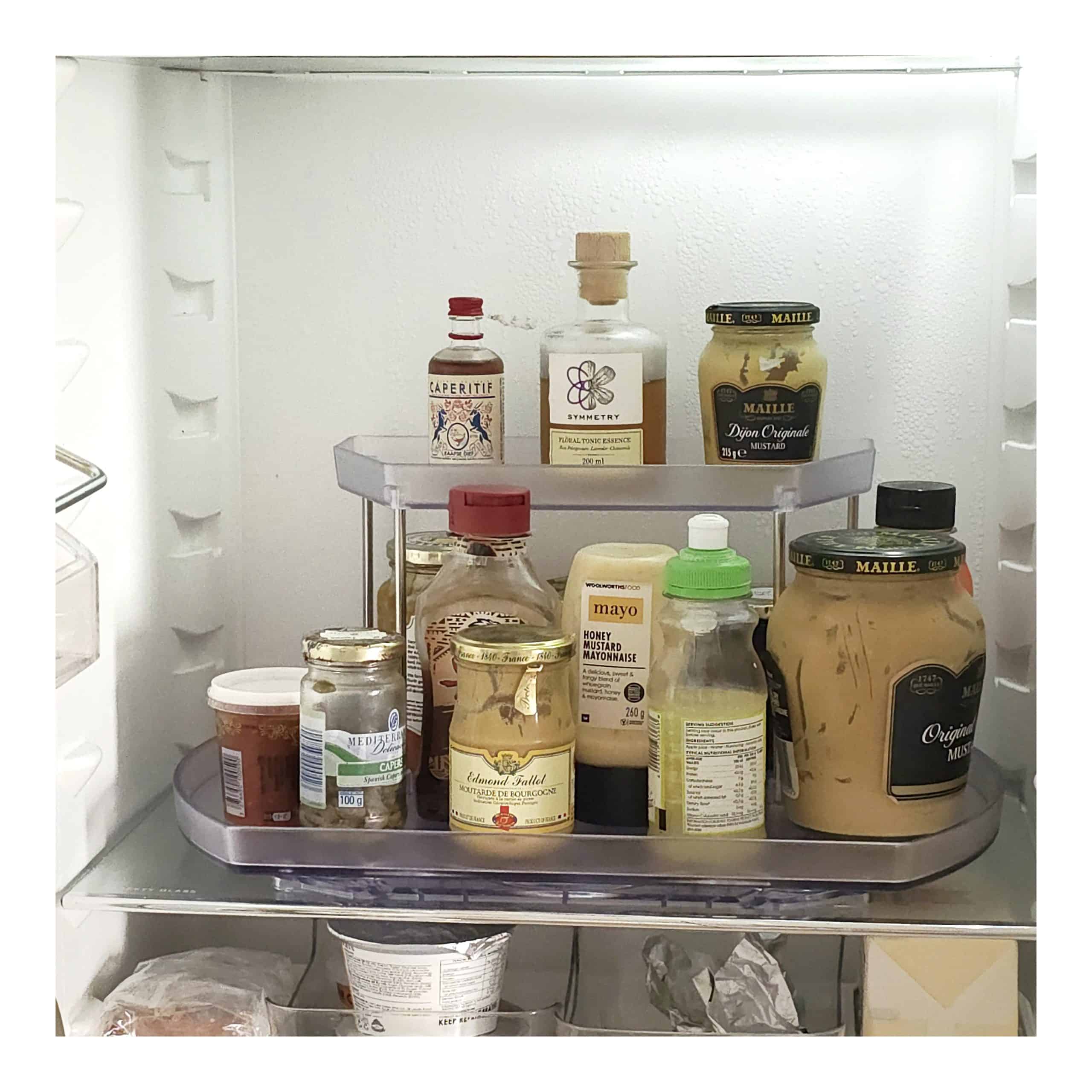 Rectangular 2-tier clear Lazy Susan - Trendz of today